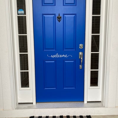 Front Door Welcome Decal, Cute Welcome Sticker Greeting for Home, House ...