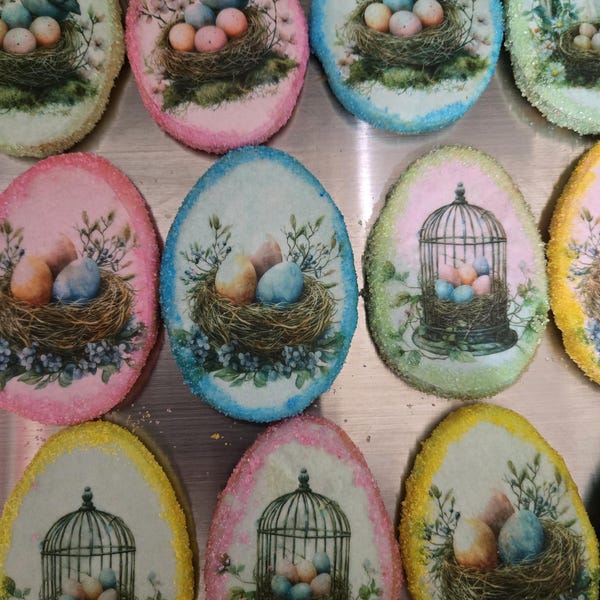 Easter Edible Toppers, Cupcake Toppers, Cookie Decoration, Frosting ...
