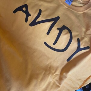Andy Yellow Toy Story T-shirts Toy Story Disney Inspired - Etsy