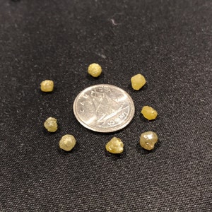 3-5mm Yellow Rough Diamond Rondelles Natural Yellow Diamond - Etsy