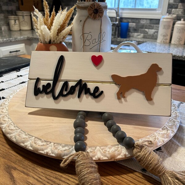 Labrador Retriever Welcome Sign Wood Berry Wreath English Lab Rustic ...