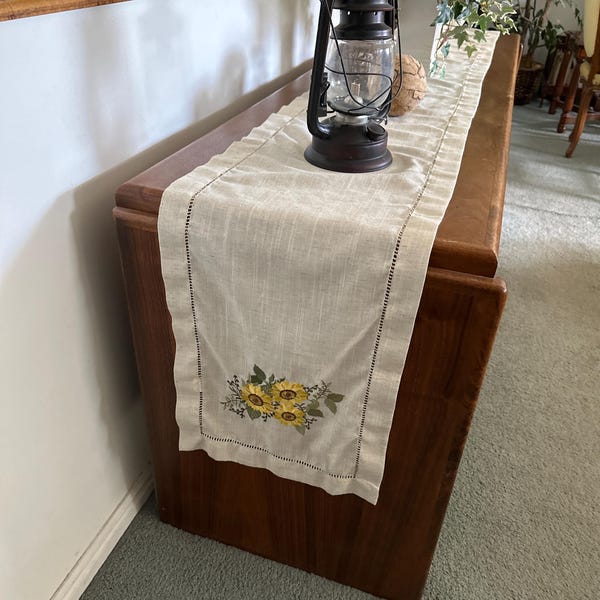 Table Runner, Lemon Embroidery Dinning Room Table Runner, Lemon Decor ...