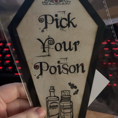 Gothic Bar Sign, Coffin Bar Signs, Alcohol Bar Sign, Halloween Signs ...