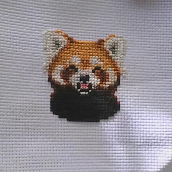 Red Panda Bundle Cross Stitch Pattern PDF - Red Panda + Smiling Red ...