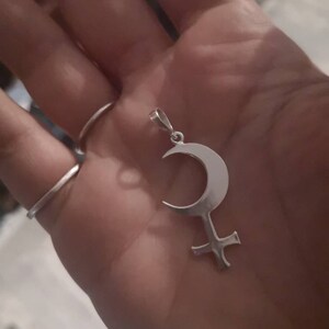 Solid 925 Sterling Silver Brimstone Leviathan Cross Sigil Sulfur Symbol ...