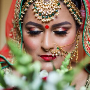 Nose Ring Chain Nath Indian Jewelry Jewellery Gold Plat | Etsy