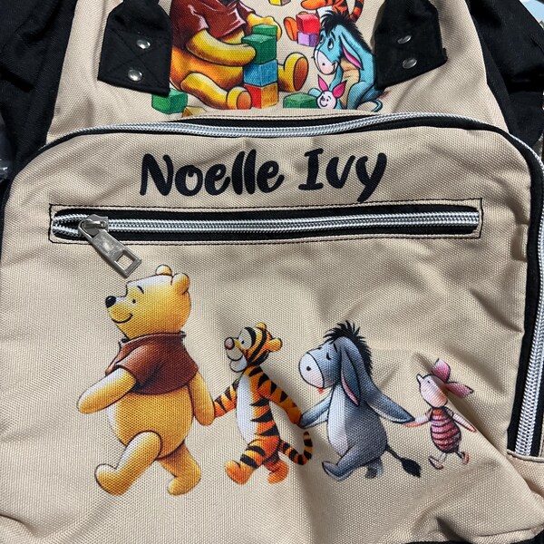 Personalized Diaper Bag Tigger Monogram Pooh Bear Diaper Bag Backpack ...