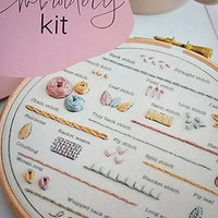 Stitch Along Embroidery Kit / Complete Beginner Embroidery Kit / Pick ...