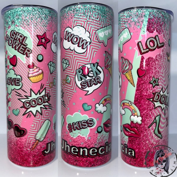 20oz Skinny Tumbler Keep Tiktok Life Sublimation Designs. Tiktok Life ...