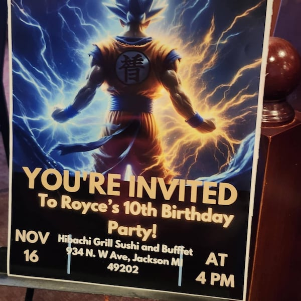 Bulma Invitation | Birthday Invitation | Birthday | Anime | Party | DBZ ...