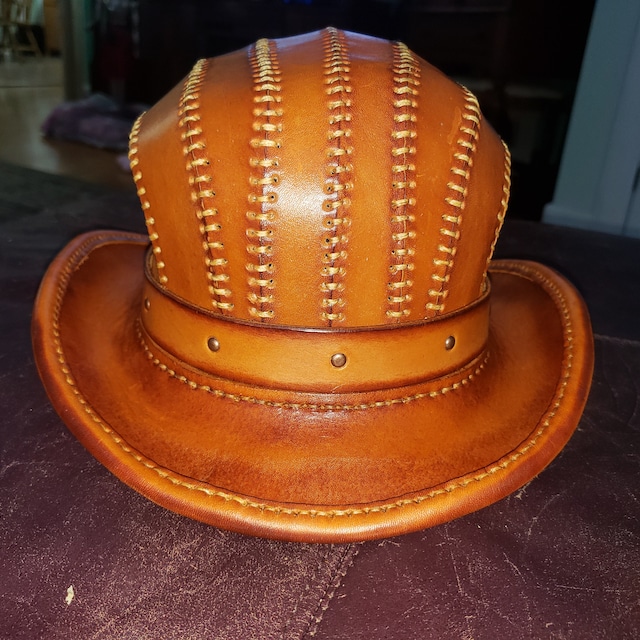 Handmade Leather Bowler Hat