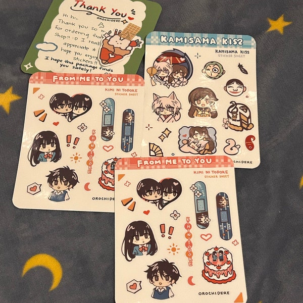 Kimi Ni Todoke Shoujo Vinyl Sticker Sheet Set - Etsy