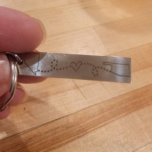 Best Friends Map Custom Long Distance Friendship State Key Chains USA ...