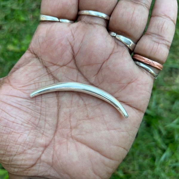 Septum Ring 925 Sterling Silver Tribal Septum Ring, Tusk Nose Septum, Septum Piercing, Tribal ...