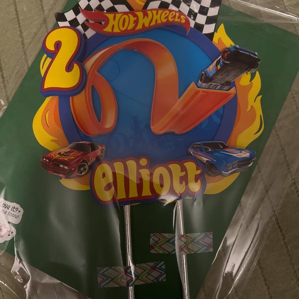 Hot Race Car Cake Topper - Etsy