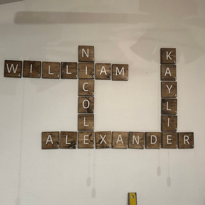 Multi Color Scrabble Tiles Oversized Scrabble Tiles Blocks - Etsy