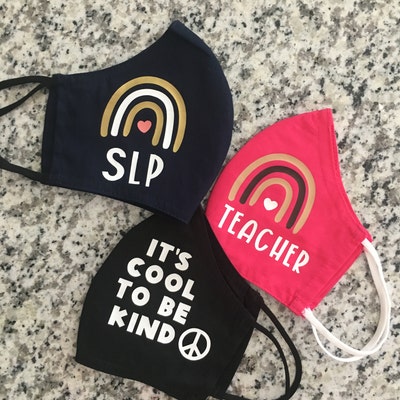 Teacher Face Masks - Etsy