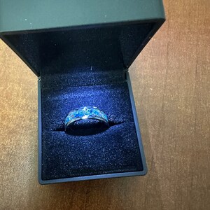 Titanium Meteorite Ring, Mens Meteorite Ring With 24K Gold Bee Themed ...