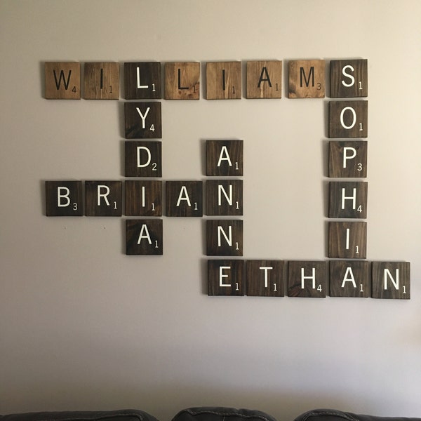 Large Scrabble Letters, 5.5 Wood Scrabble Tiles, Large Scrabble Tiles ...
