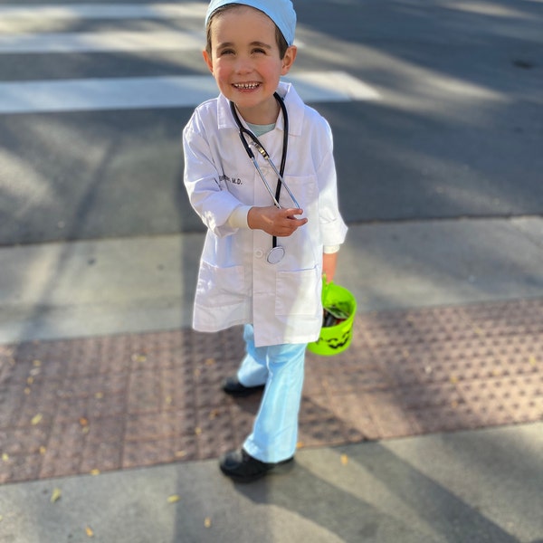 Monogrammed Kids' Doctor Coat, Child's Doctor Coat, Personalized Lab ...