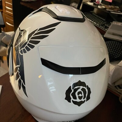 Rose Reflective Decal Flower Bike Helmet Sticker Rosebud - Etsy