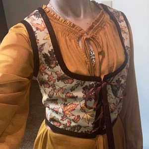 Hobbit Bodice, Autumn Renaissance Corset Oak Cottagecore Style Corset ...