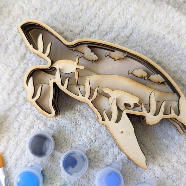 Turtle Layered SVG Cut File for Laser Cutting, Paper Cutting ...