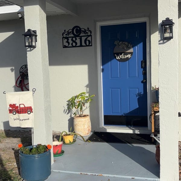 Personalized Address Sign, Metal Address Sign for House Number Sign ...