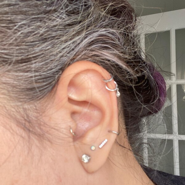 18G/20G • 5mm SUPER TINY Cartilage Hoop • 5mm Hinged Clicker Hoop ...