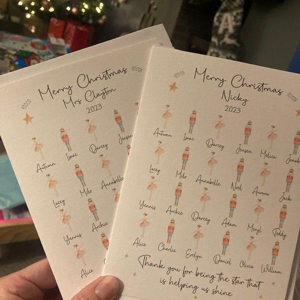 Personalised Thank You Teacher Class Rainbow Card, Thank You Teacher ...