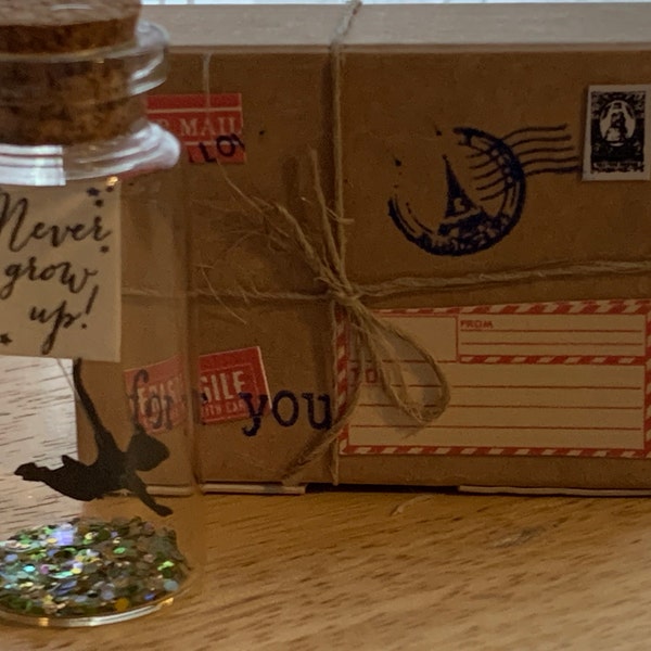 Peter Pan Gift. Tinkerbell Gift. Never Grow Up. Message Bottle ...