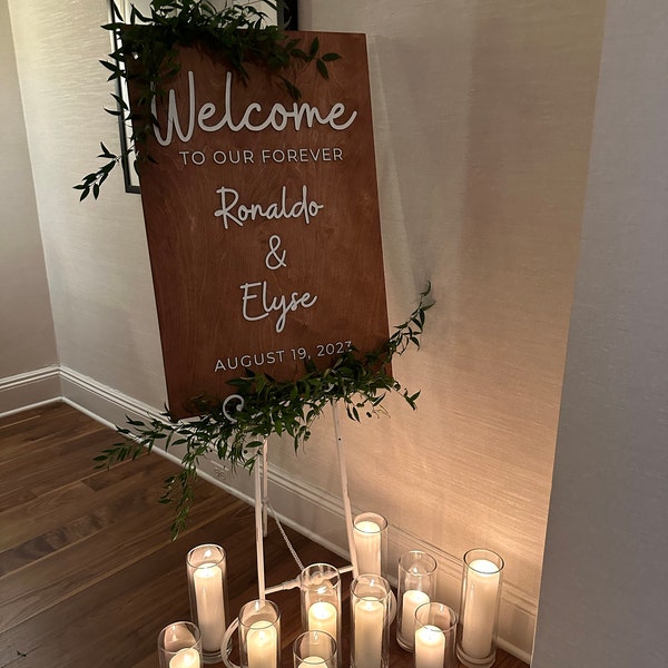 3D Wedding Welcome Sign, 3D Wedding Signage, Custom Wood Wedding Sign ...