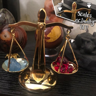 Handmade 24K Gold Plated Justice Scale Libra Decorated Swarovski ...