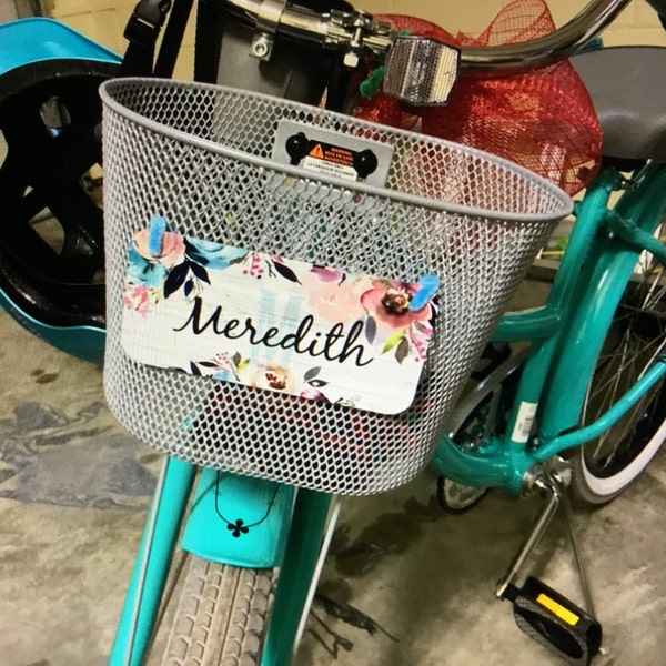 Custom License Plate Floral Bike License Plate Personalized Bike Tag ...