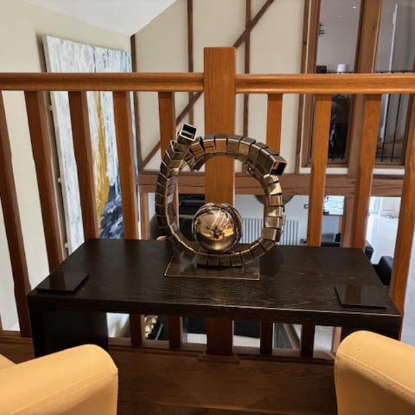 Metal Mask of Rods Sculpture Face Abstract Art Indoor Outdoor Abstract ...