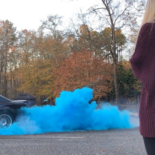 Burnout Gender Reveal Black Tire Pack in Pink Blue Orange Green Yellow ...