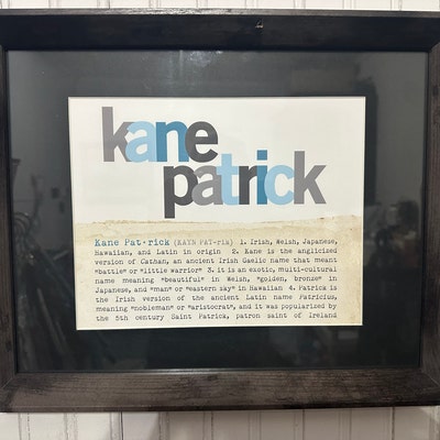 Baby Name Meaning Custom Art Print Unique Baby Shower Gift, Baby Boy ...