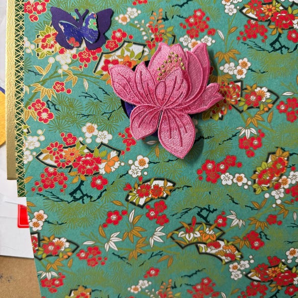 Origami Paper, Chiyogami, Yuzen, Washi . Blue Temari Pattern ...