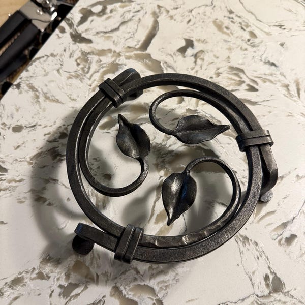Forged Iron Leaf Trivet - Etsy