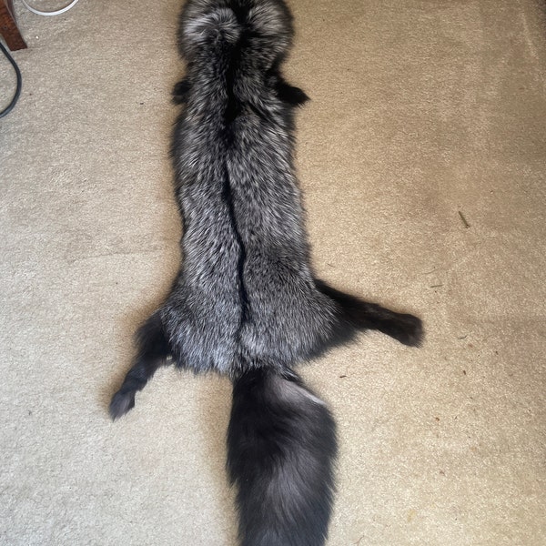 Tanned Silver Fox Hides - Etsy