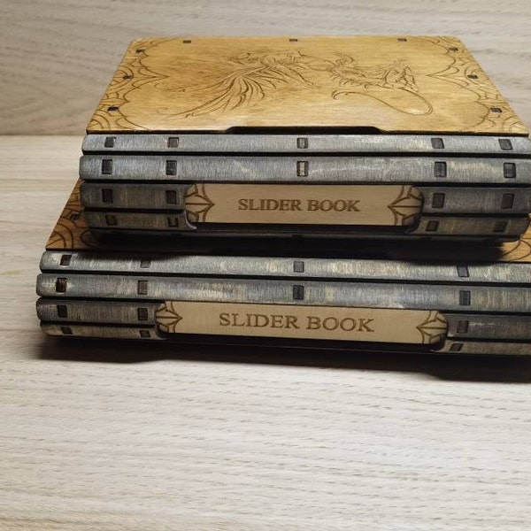 Slider Book + 26 Split Letter. 3mm, 1/8inch, 3.5mm, 4mm, 4.5mm, 5mm ...