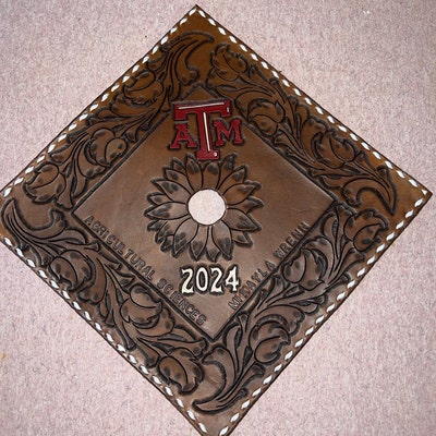 Hand Tooled & Carved Genuine Leather Cow Tag Keychain - Etsy