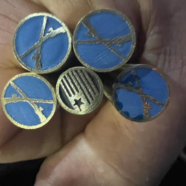 Mosaic Knife Pin - USA FLAG - 1/4in - 5/16in - 3/8in - Brass ...