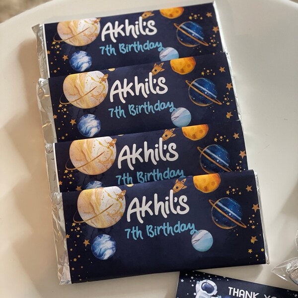 Editable Outer Space Chocolate Bar Wrapper • Candy Bar Wrappers Galaxy ...