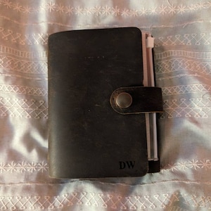 Travelers Notebook Cover, Personalized Leather Cover for Pocket Size ...