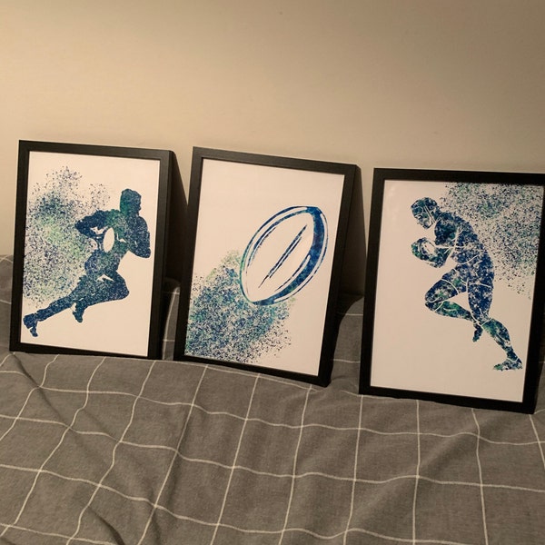 Football Poster - Football Print - Football Wall Art - Set of 3 - A2 ...