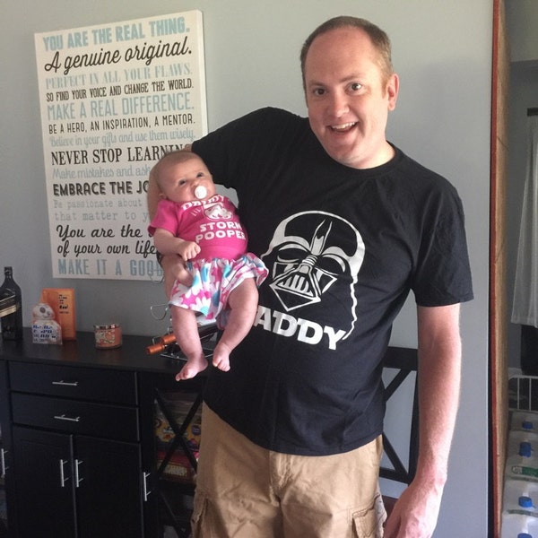 Best Father Ever Daddy's Lil Storm Pooper Inspired Tshirt Set Darth ...