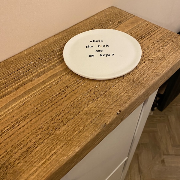 Funny Key Dish Where the F Are My Keys, Rude Key Holder Tray, Clay ...