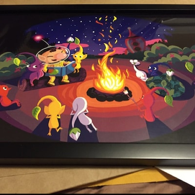 Pikmin Nintendo Campfire Poster Print - Etsy