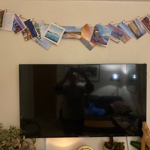 Vertical Cable Photo Display, Room Decor Clothespeg Wire Picture Hanger ...